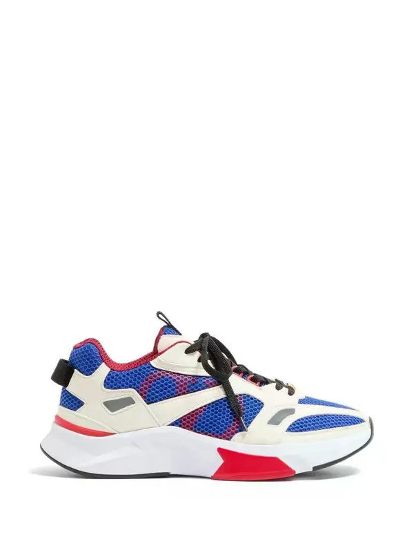 Valentino Garavani Demivee Mesh And Suede Sneakers - Blue