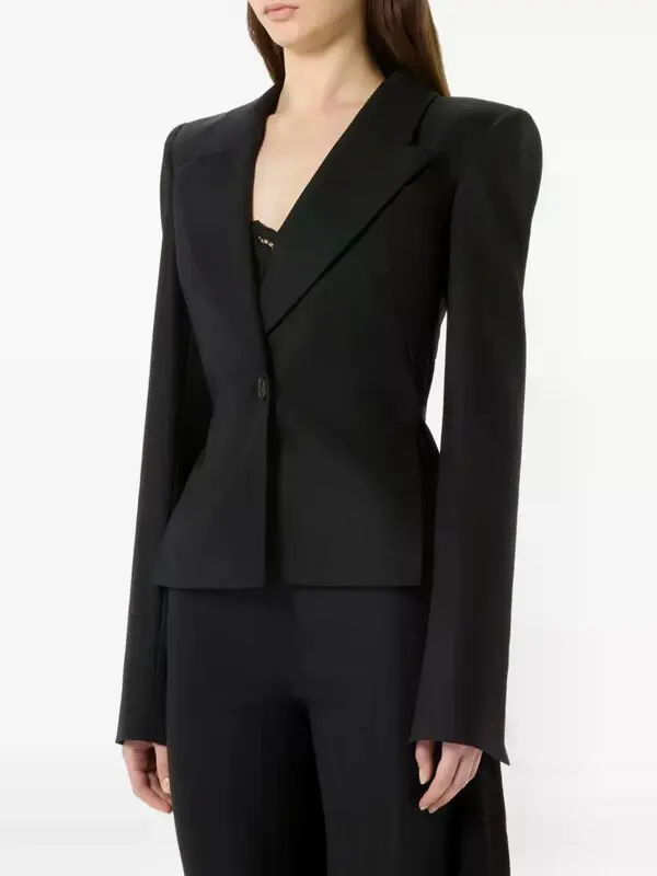 Blumarine Single-breasted Blazer Asymmetric Hem - Black