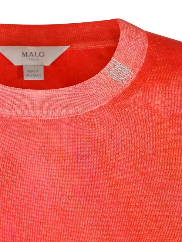 Malo Tavolozza Short-sleeve Cashmere Sweater