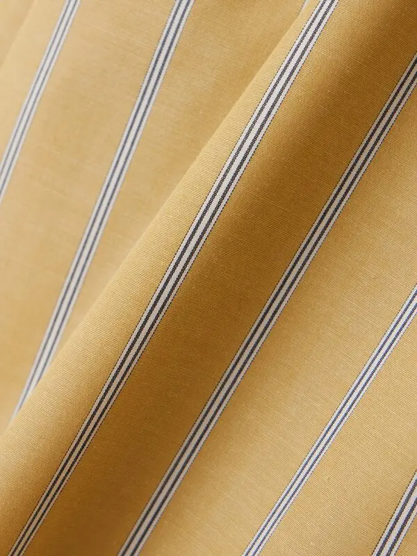 JAMIE HALLER Essential Striped Cotton-poplin Shirt - Yellow