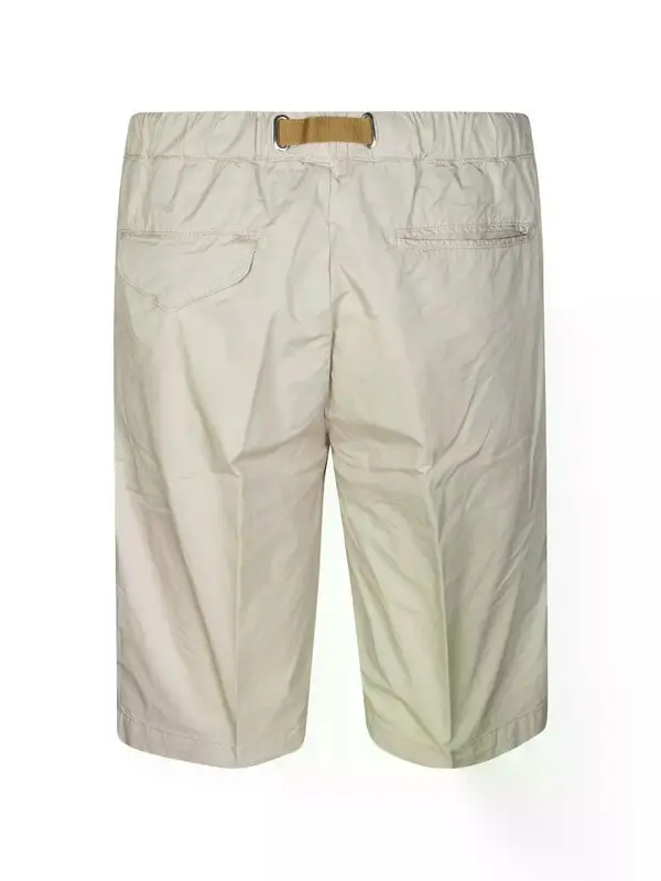 WHITE SAND Belted Elasticated-waist Shorts