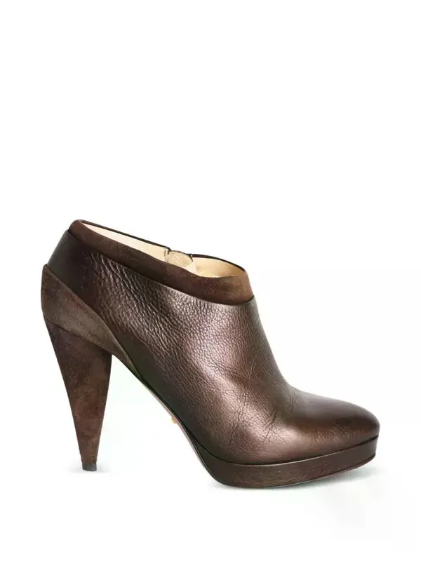 Prada Suede Trim Ankle Boots