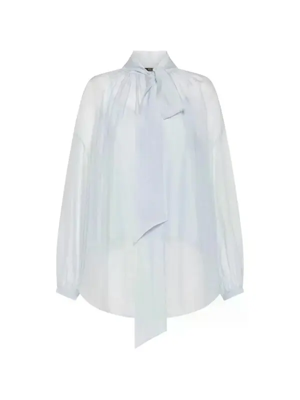 Seventy Pussy-bow Semi-sheer Blouse