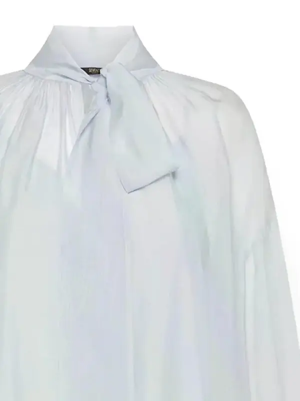 Seventy Pussy-bow Semi-sheer Blouse