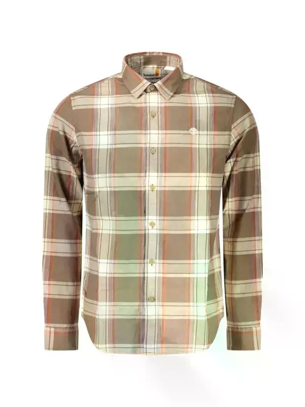 Timberland Plaid Cotton Shirt - Brown
