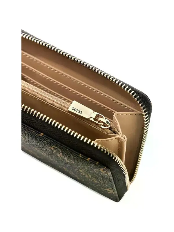 Guess Monogram-pattern Wallet - Brown