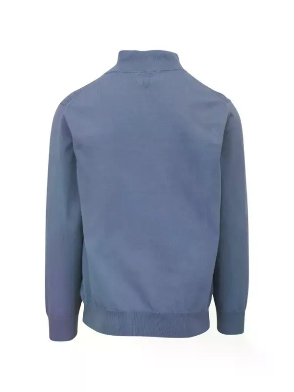 Canali Textured-knit Zip-up Sweater