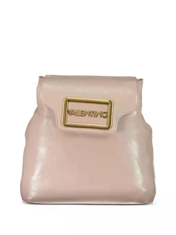 MARIO VALENTINO Logo-plaque Leather Backpack