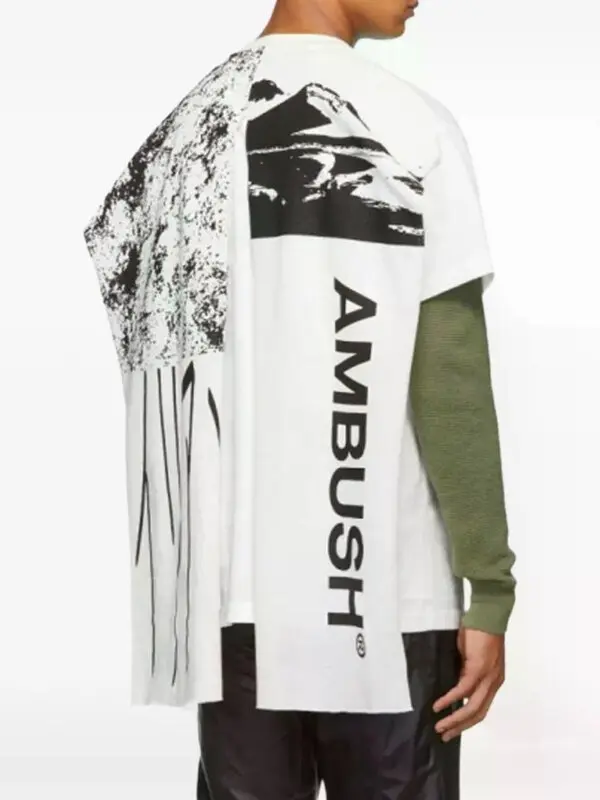 AMBUSH Slogan-print Cape T-shirt