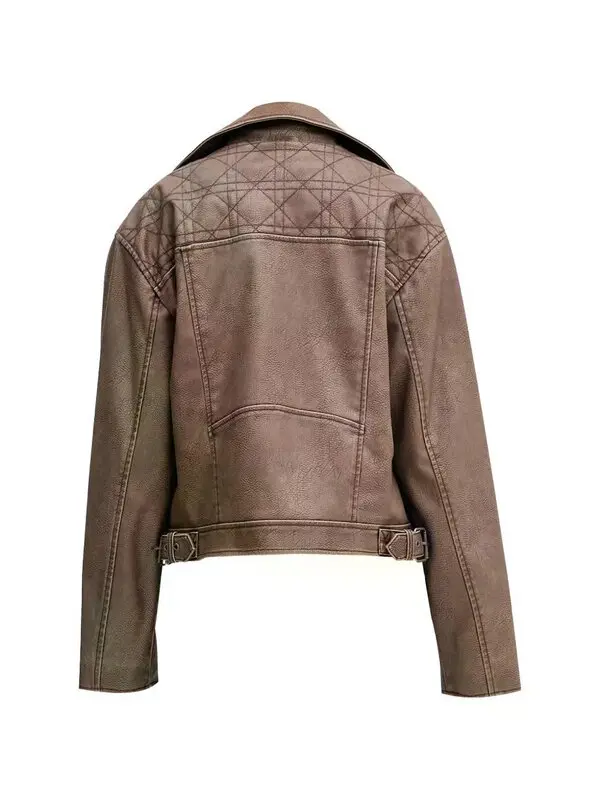 Guess Quilted-panel Notched-lapel Jacket - Brown