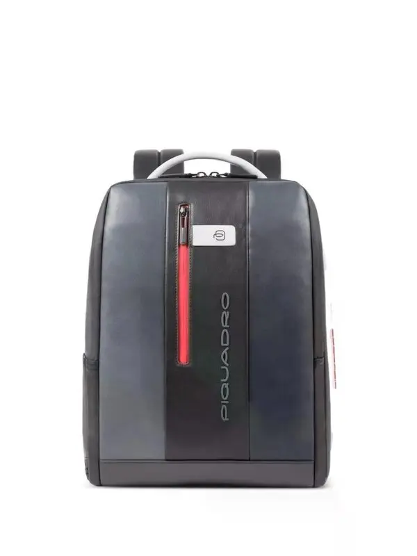 PIQUADRO Panelled Leather Backpack - Grey