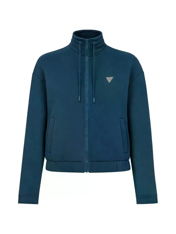 Guess Logo-studded Zip-up Hoodie