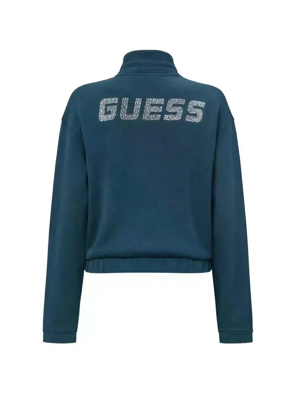 Guess Logo-studded Zip-up Hoodie