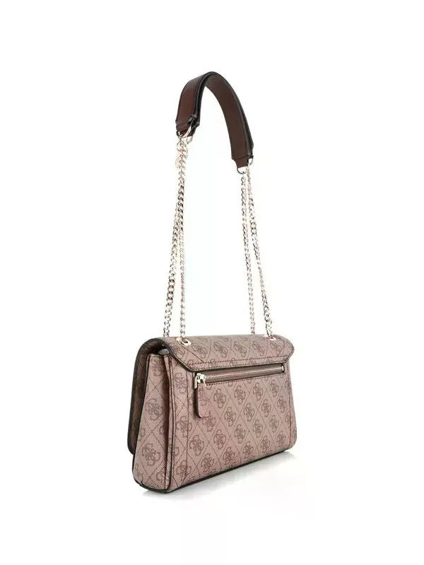 Guess Logo-pattern Foldover Shoulder Bag