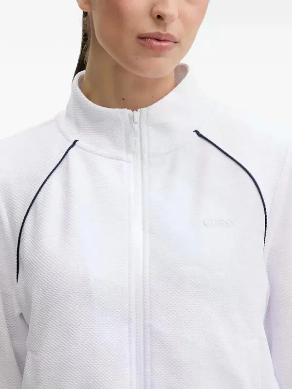Guess Textured-finish Full-zip Sweatshirt