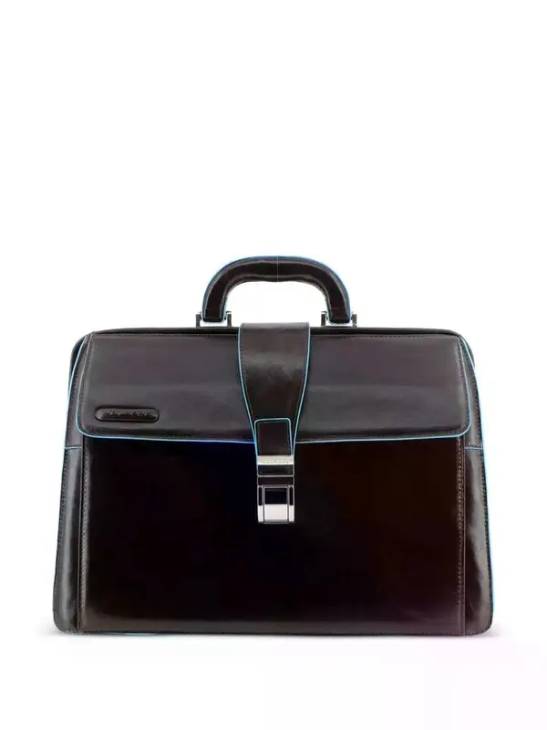PIQUADRO Leather Flap-top Briefcase