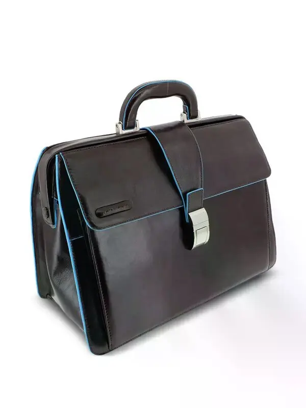 PIQUADRO Leather Flap-top Briefcase