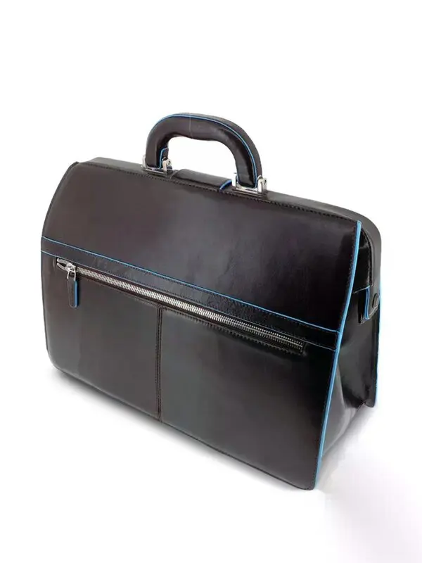 PIQUADRO Leather Flap-top Briefcase