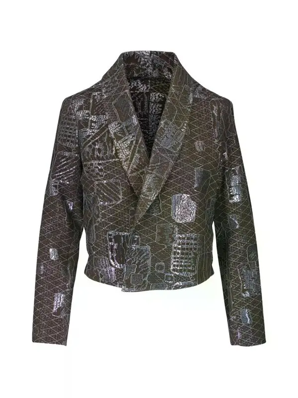 PETER COHEN Patterned Jacquard Jacket