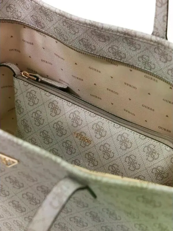 Guess Power Play Monogram Shoulder Bag - Neutrals