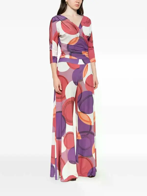 LE RJTANGE Abstract-print Wrap Blouse