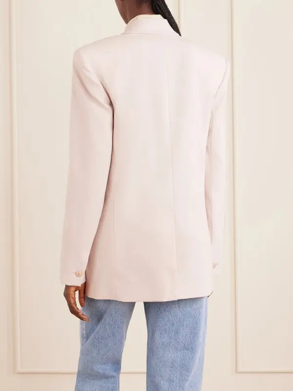 THE FRANKIE SHOP Monterey Double-breasted Wool-blend Blazer - Pink