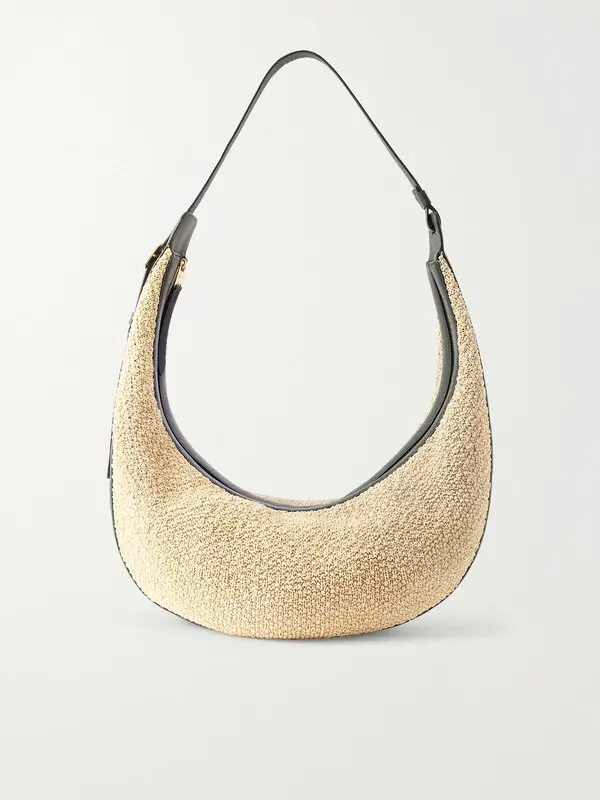 Khaite Augustina Raffia Shoulder Bag - Neutrals