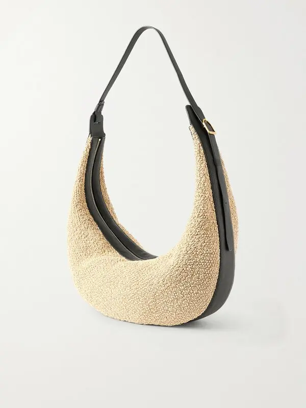 Khaite Augustina Raffia Shoulder Bag - Neutrals