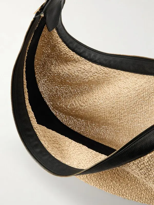 Khaite Augustina Raffia Shoulder Bag - Neutrals