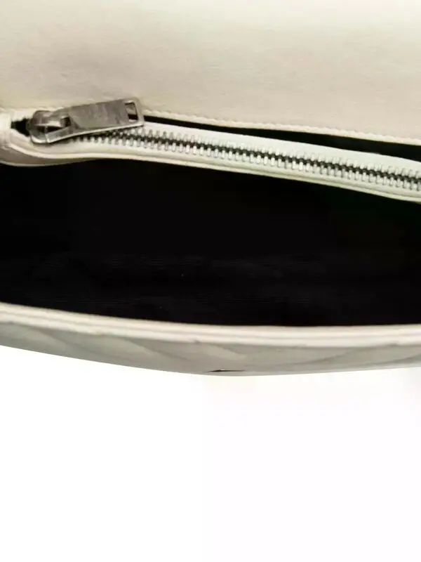 Saint Laurent 2017 Medium Quilted College Satchel - White