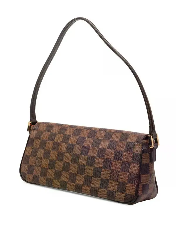 LOUIS VUITTON 2002 Damier Ebene Recoleta Shoulder Bag - Brown