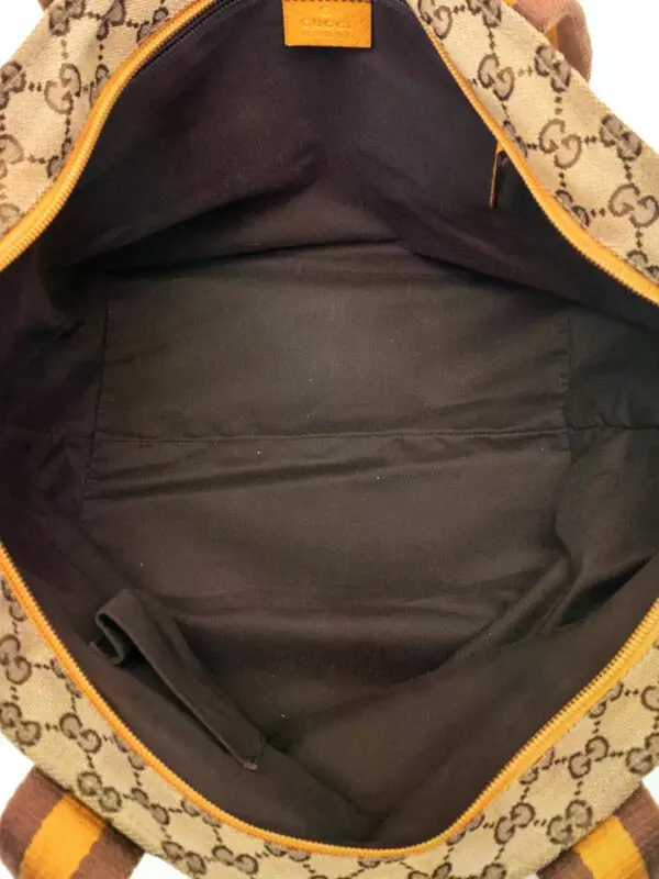 Gucci Gg Canvas Web Tote - Neutrals