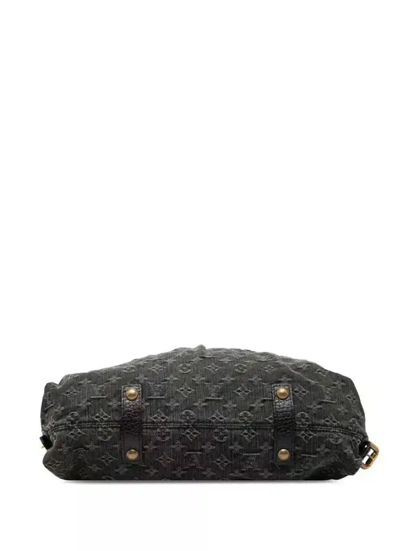 LOUIS VUITTON 2007 Monogram Denim Neo Cabby Gm Satchel - Black