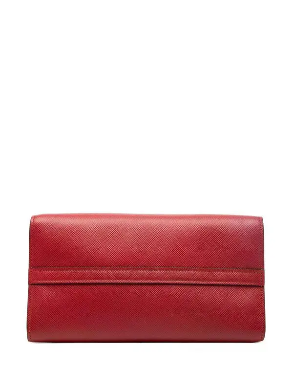 Prada Small Saffiano Cuir Monochrome Top Handle Satchel - Red