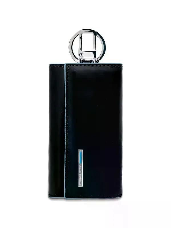 PIQUADRO Logo Detail Key Holder - Black