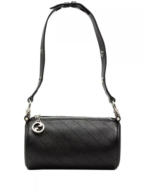 Gucci 2016-2026 Mini Leather Blondie Barrel Shoulder Bag - Black