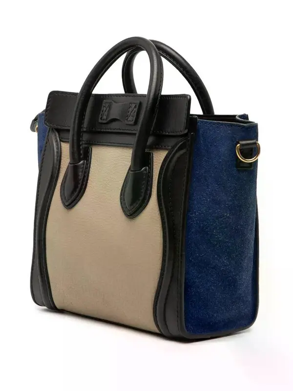 Celine 2013 Nano Tricolor Luggage Tote - Neutrals