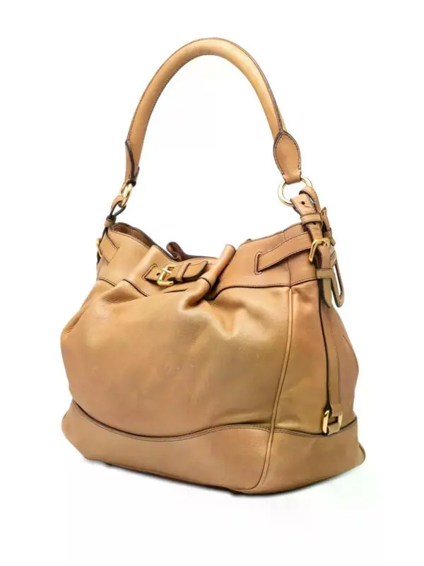 Prada 2010-2026 Vitello Daino Shoulder Bag - Brown