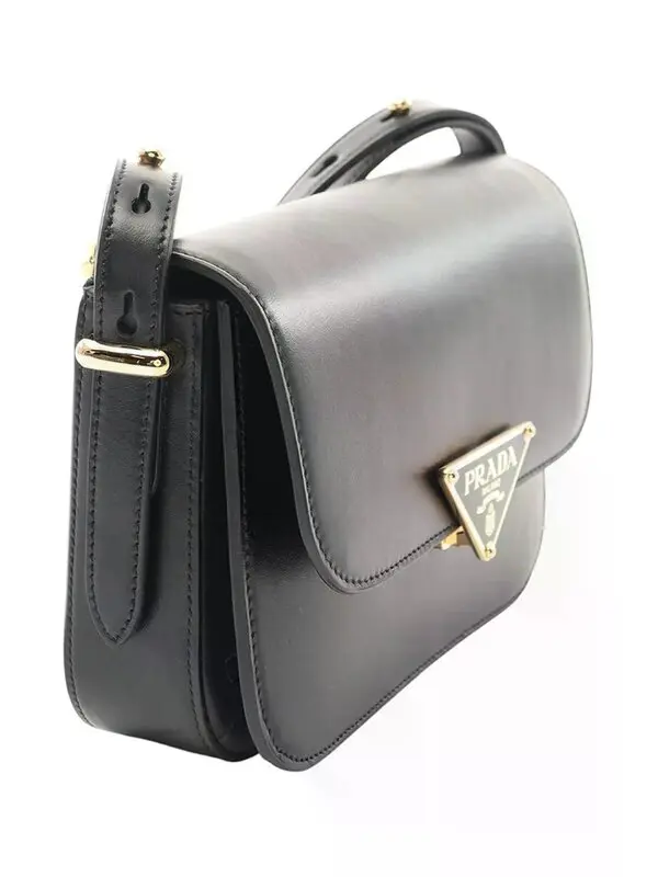 Prada Soft Calf Shoulder Bag - Black