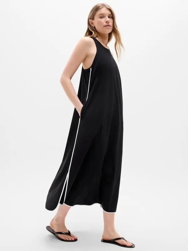 Athleta Journey Maxi Dress - Black/bright White