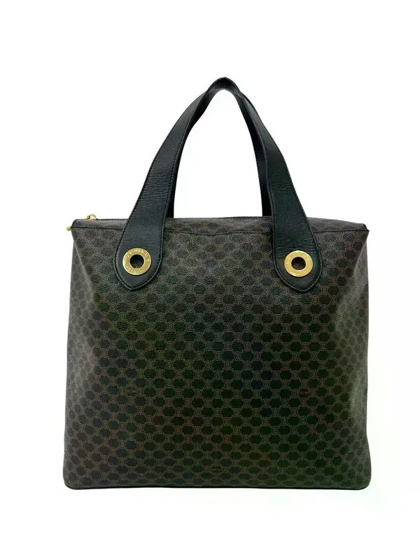 Celine 1998 Macadam Coated Canvas Tote Bag