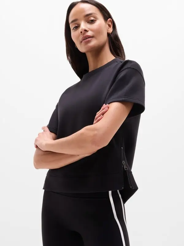 Athleta Form Knit Relaxed Sweatshirt Tee