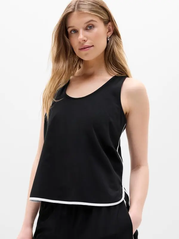 Athleta Journey Tank - Black/bright White