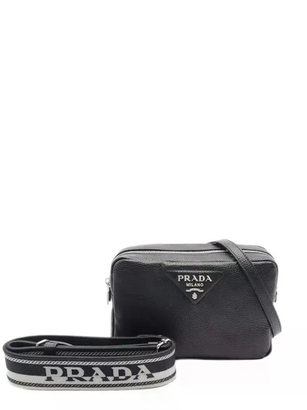 Prada Vitello Daino Crossbody Bag - Black
