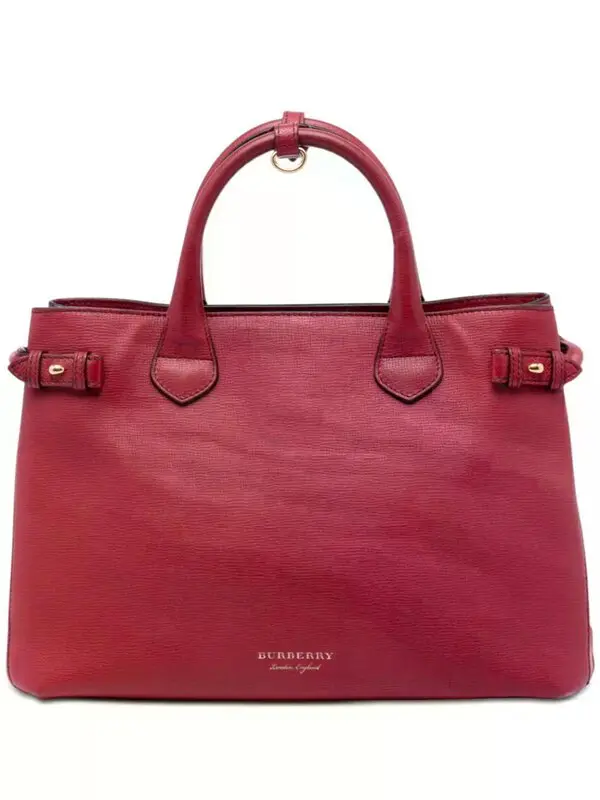 Burberry Medium Banner Satchel - Red