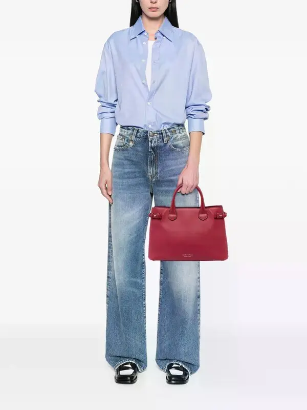 Burberry Medium Banner Satchel - Red