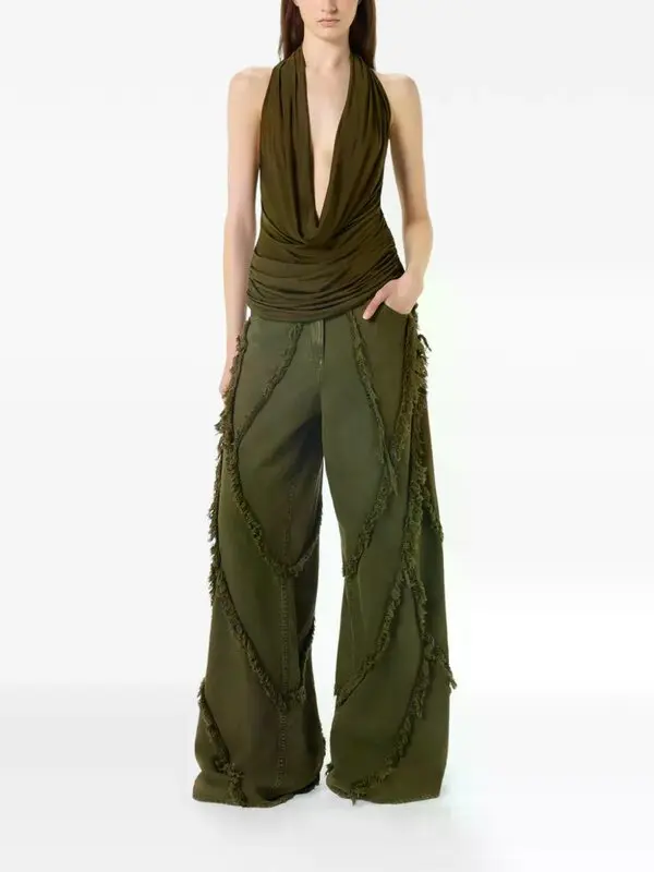 Blumarine Frayed Jeans - Green