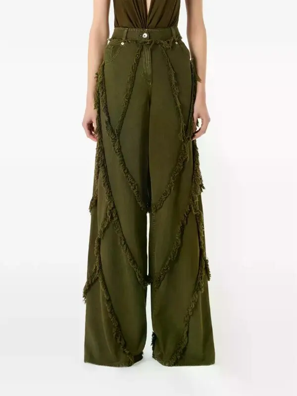 Blumarine Frayed Jeans - Green