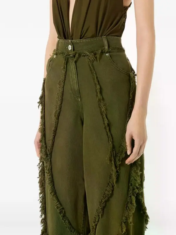 Blumarine Frayed Jeans - Green