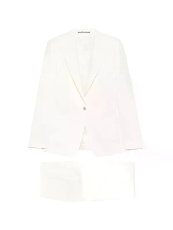 Tagliatore Single-breasted Peak-lapel Suit - Neutrals